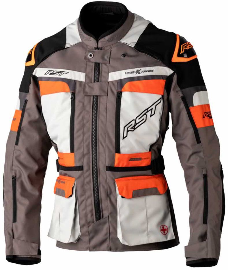 RST Pro Series Adventure-Xtreme CE Textile Jacket - White/Grey/Orange ...