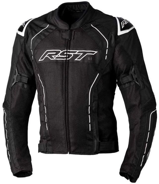 RST S1 CE Mesh Textile Jacket - Black/White With Reward Points and Free ...