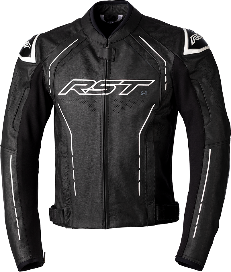 RST S1 CE Leather Jacket - Black/White with Reward Points and FREE UK ...