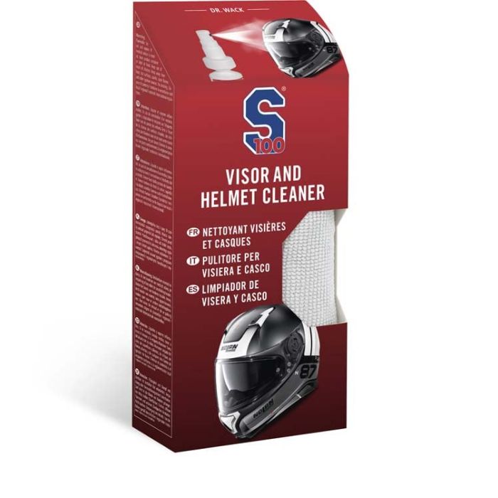 S100 - Visor & Helmet 100ml Cleaning Spray & Cloth Set With Reward ...